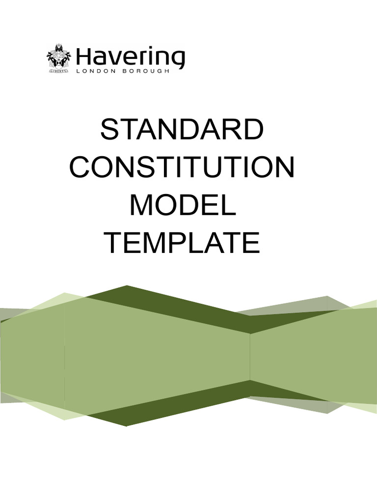 Standard Constitution Model Template 2 | PDF | Governance | Government