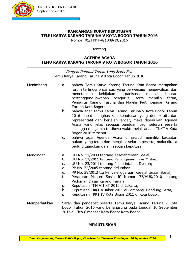 04 - Skep TKKT V Kota Bogor-01 | PDF