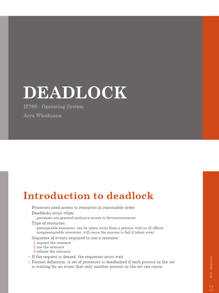 09 Deadlock Pdf Concurrency Computer Science Computing