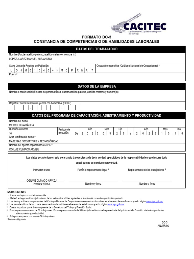 DC-3 Reforma MANUEL LOPEZ | PDF