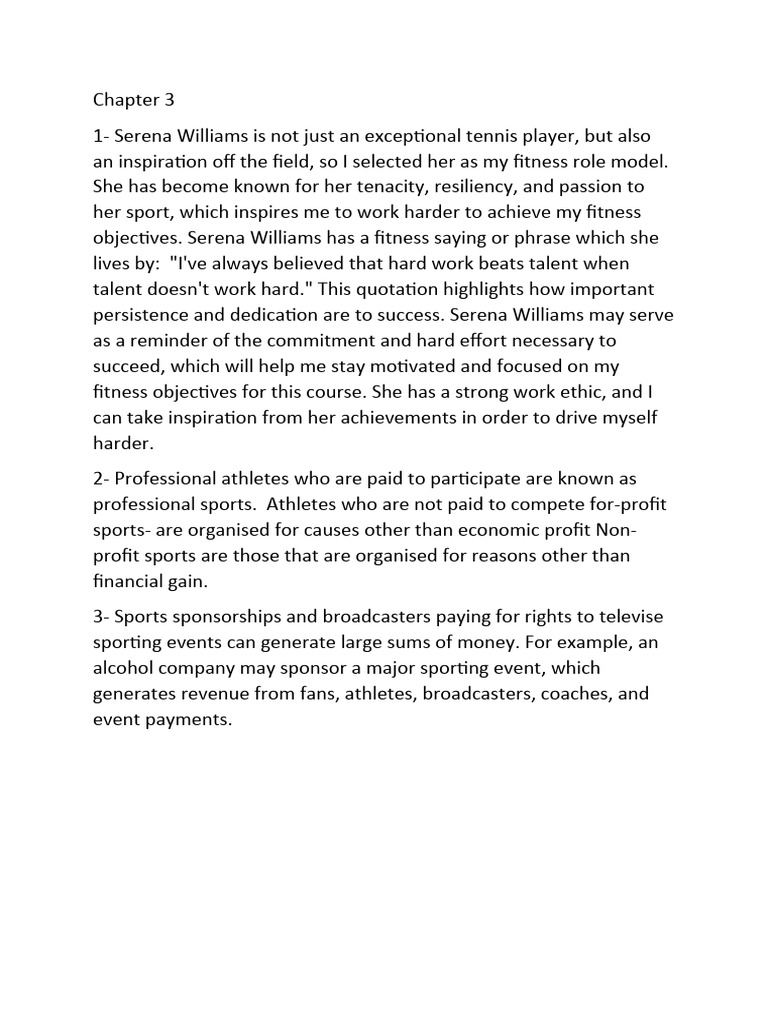 Kinesiology Chapter 3 Assignment | PDF