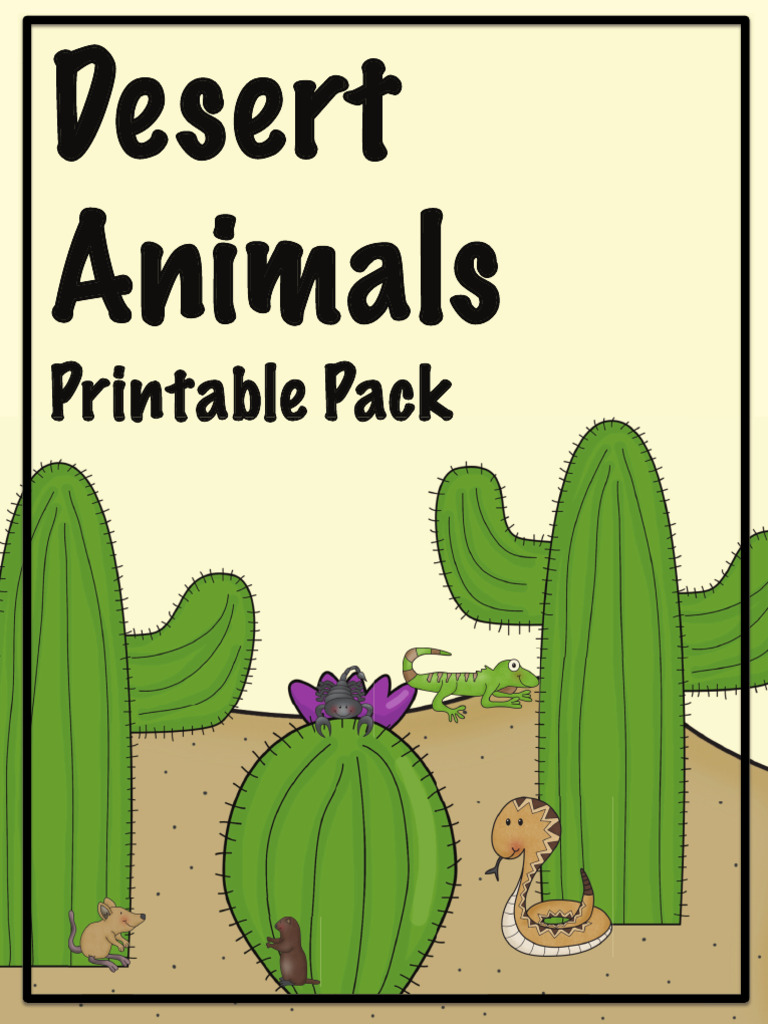Desert Animals Printable Pack KGW | PDF