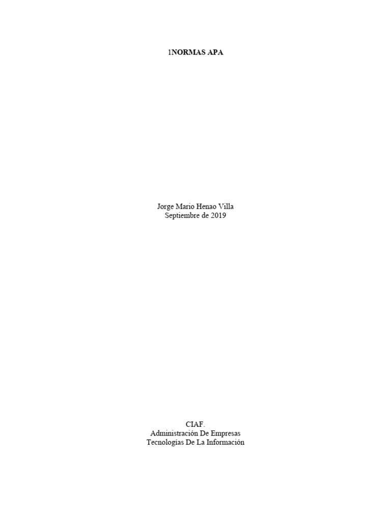 Descargar Plantilla Word Actualizada Con Las Normas APA | PDF