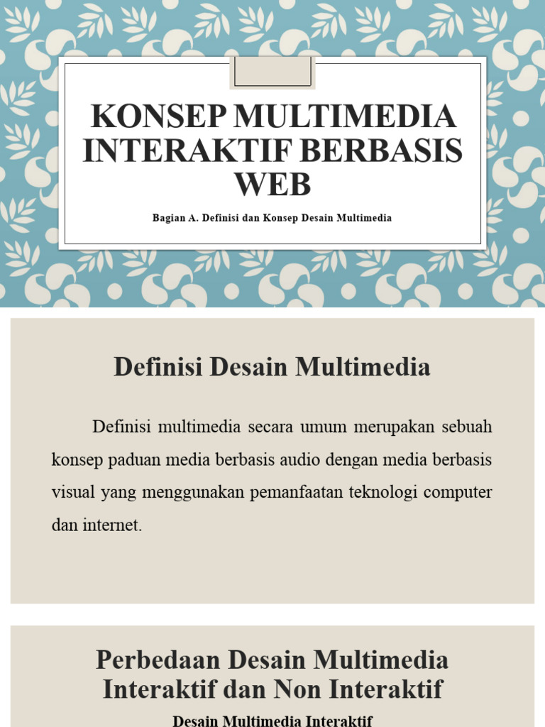 Definisi Dan Konsep Desain Multimedia | PDF