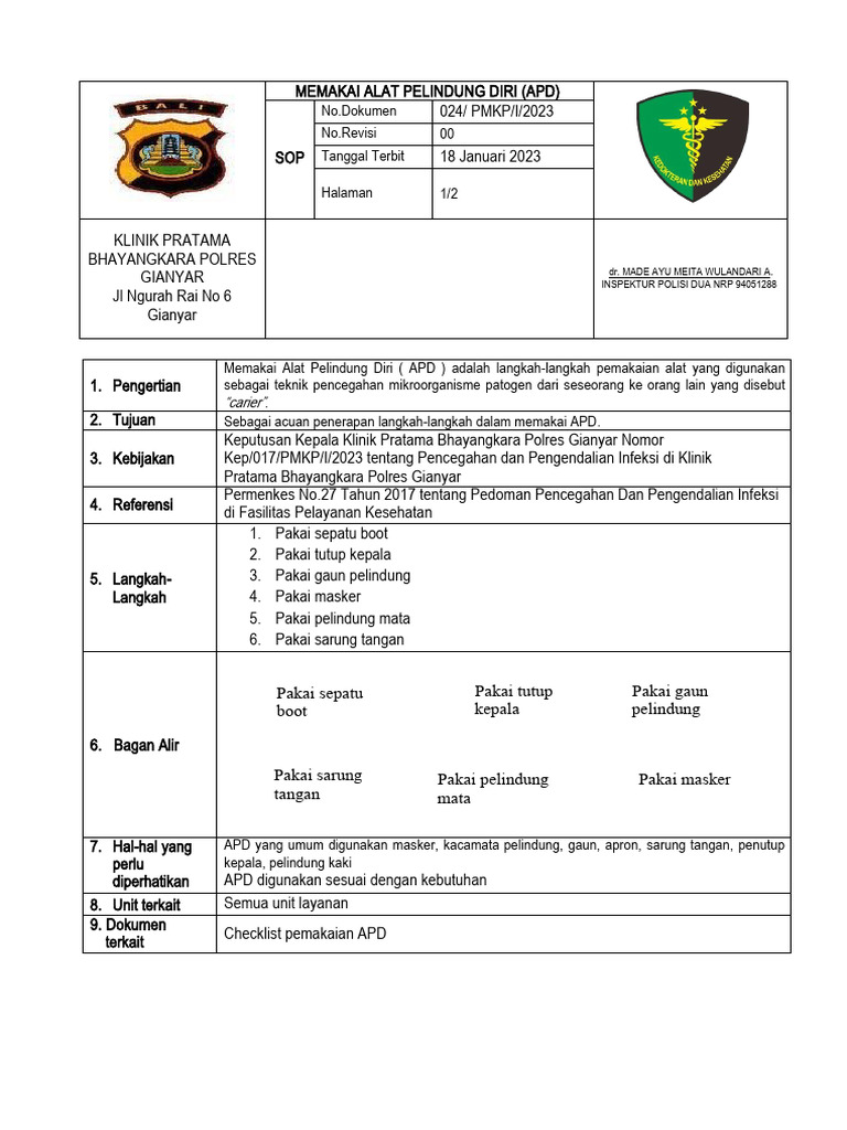 PPI 02 - Memakai APD | PDF | Kesehatan Holistik