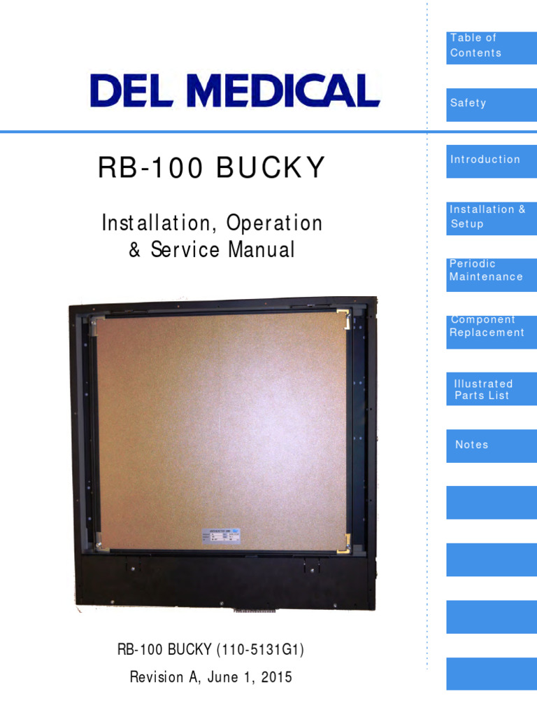 8000-RB-100 Installtion, Operation & Service Manual Rev. A (6-1-15) Reduced-HL Bucky | PDF