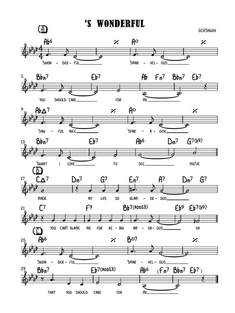 'S Wonderful - Full Score | PDF