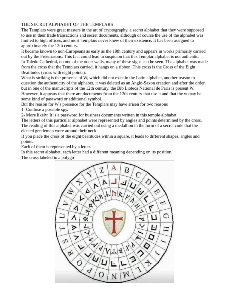 Templar Alphabet | PDF