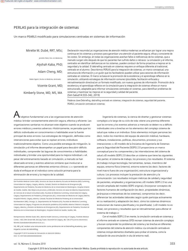 PEARLS For Systems Integration A Modified PEARLS Framework For ...