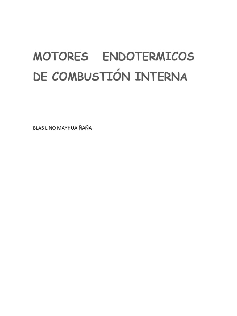 Motores Endotermicos | PDF | Eje | Motores