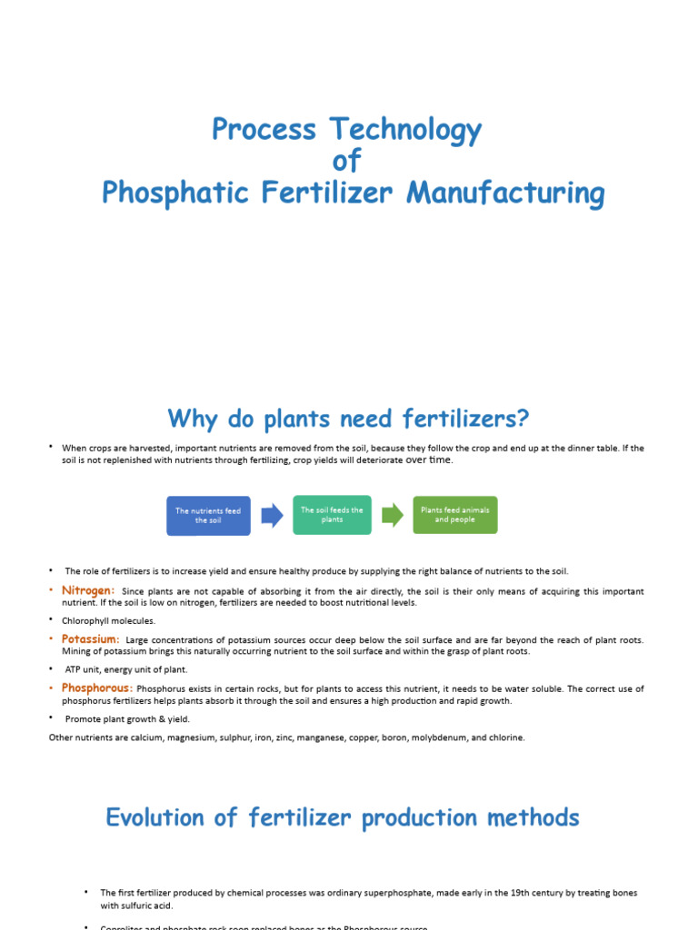 Process Tech of Phosphatic Fertilizer | PDF