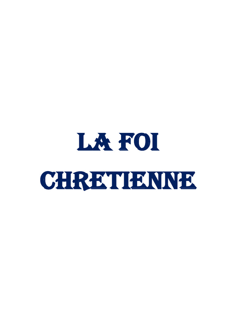 Fondements de la foi chrétienne | PDF | Notre Père | Jésus