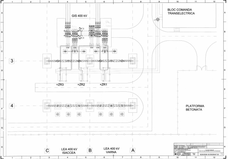 1.7 - Statia 400 Kv. Flux de Cabluri Circuite Secundare in Statia Exterioara (Sectiuni) 6220 ...