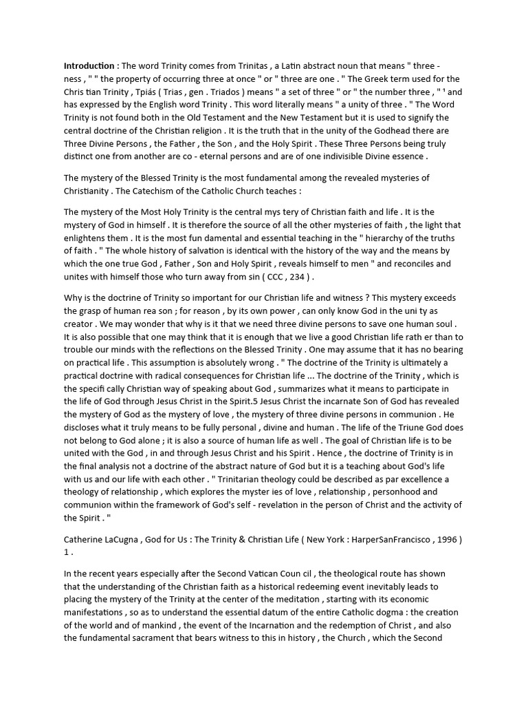 Trinity | PDF