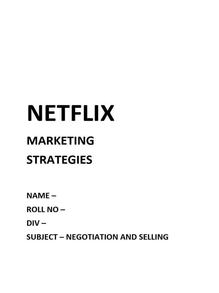 Netflix Marketing Strategies | PDF | Business