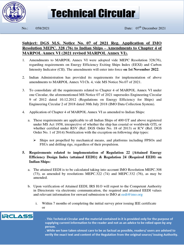 Marpol Annex VI | PDF