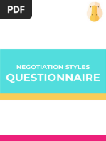 Negotiating Style Self Assessment Form With Interpretation | PDF ...