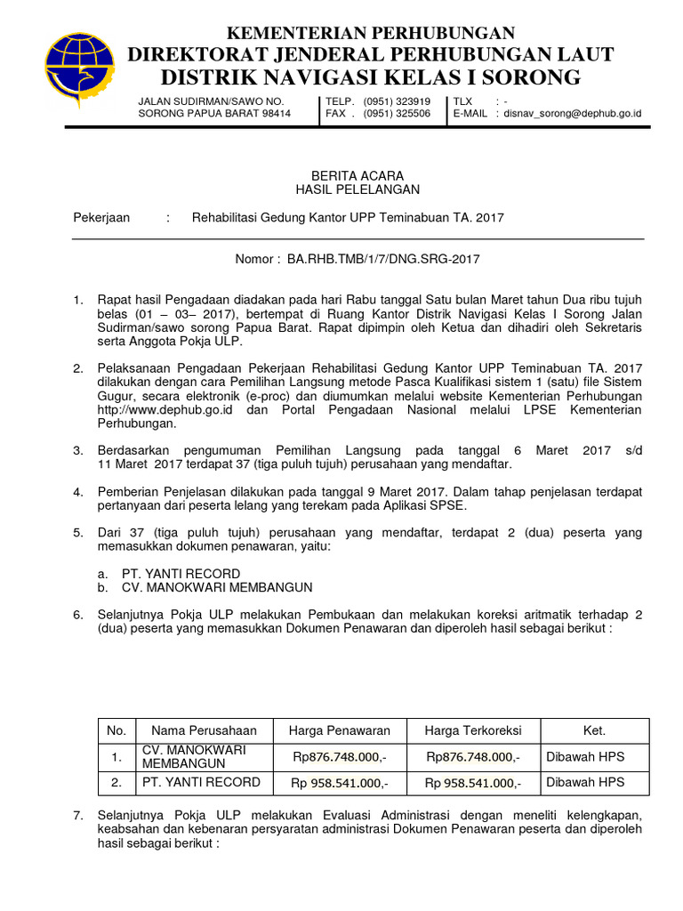 BA BAHP Kantor Temi | PDF