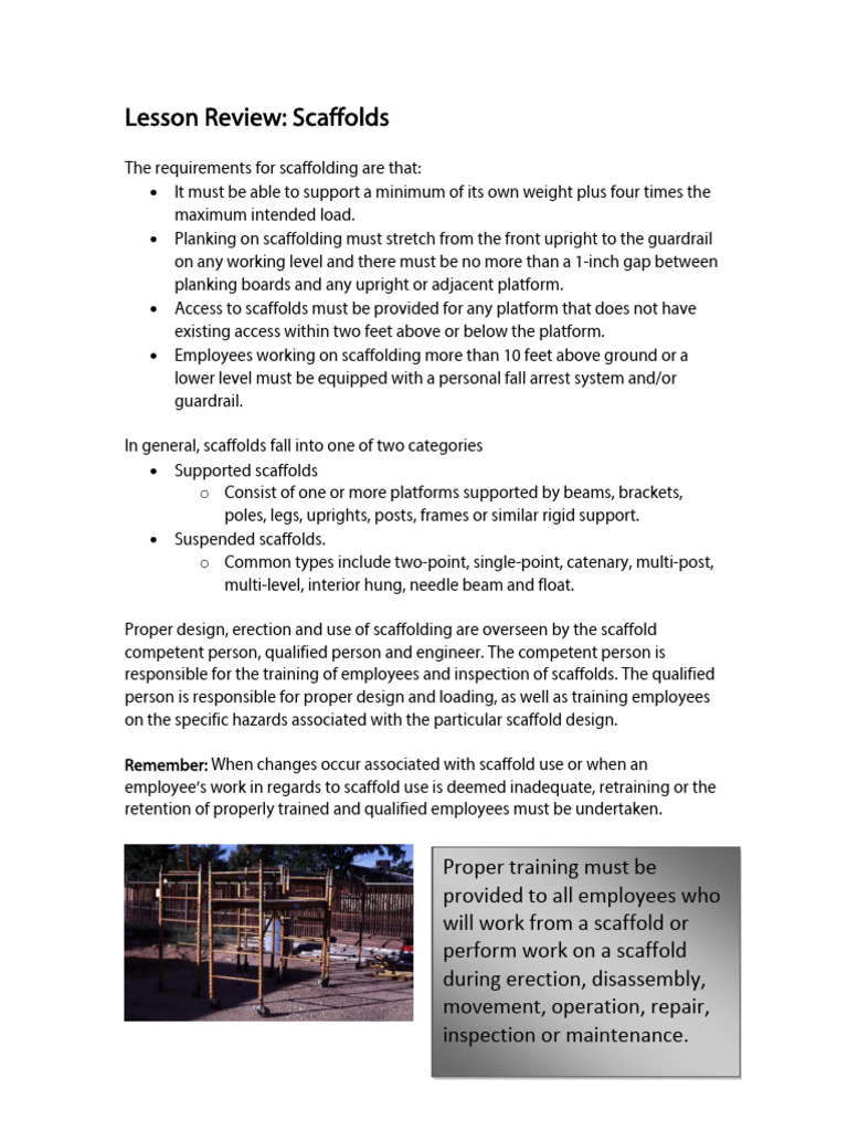 Scaffolds | PDF