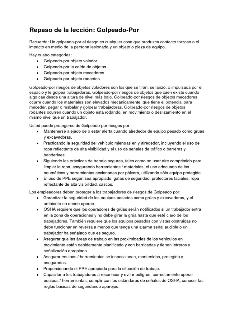 Repaso de La Lección - Golpeado-Por | PDF Repaso de La Lección - Golpeado-Por | PDF