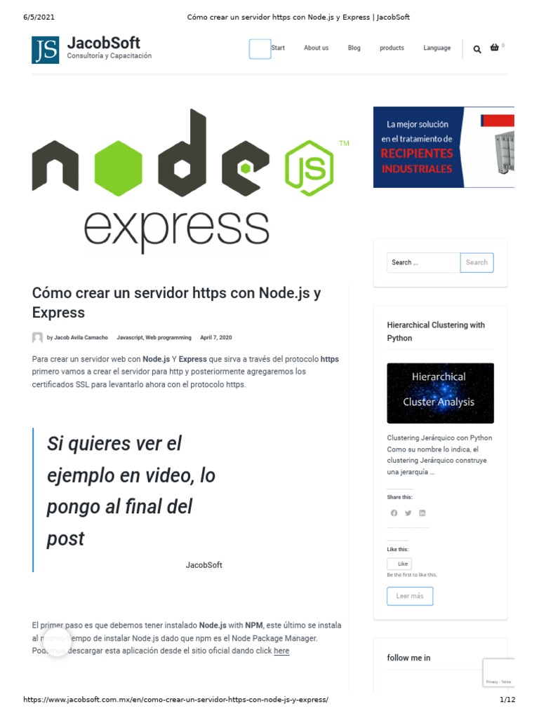 Https Con Node - Js y Express | PDF | Redes | Internet y web