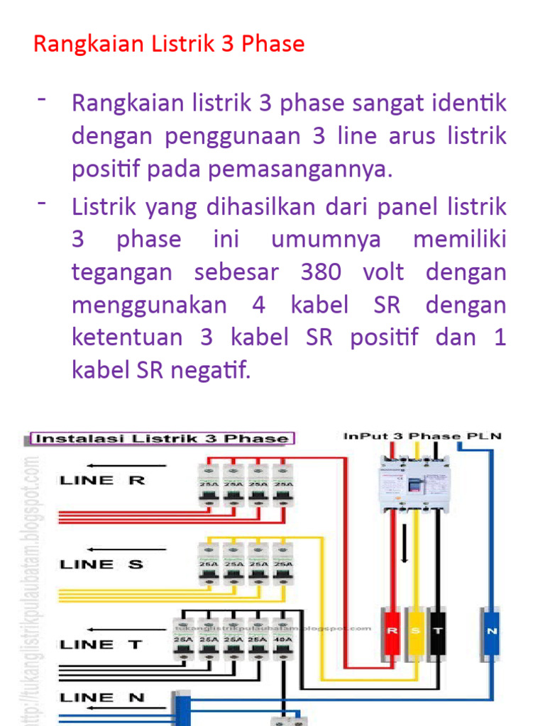 Rangkaian dan Komponen Panel Listrik 3 Phase | PDF