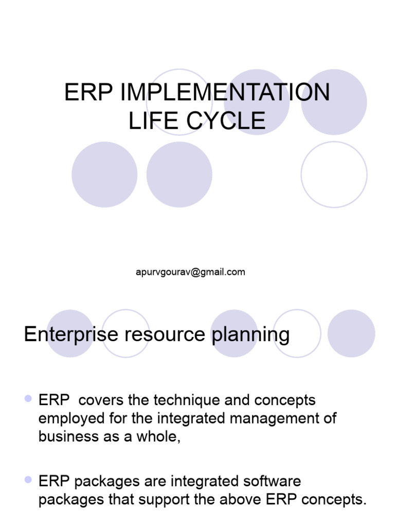 ERP Life Cycle | PDF