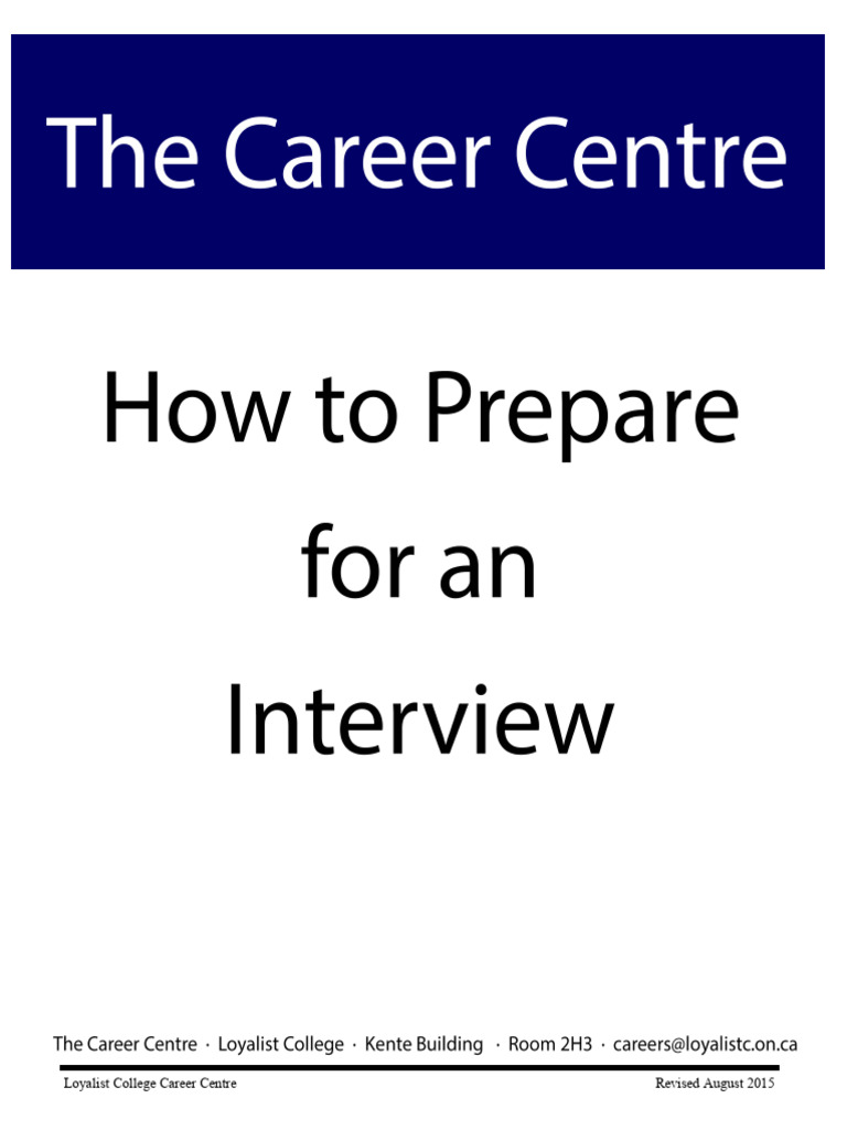 Interview Handout | PDF | Experience | Knowledge