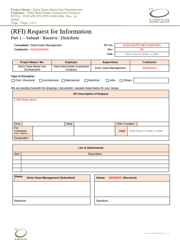 DOS-Q103 - V - 1 - 2 (RFI) Request For Information | PDF | Business