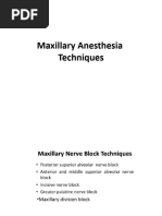 Maxillary Injections Cheat Sheet | PDF | Dentistry | Dentistry Branches
