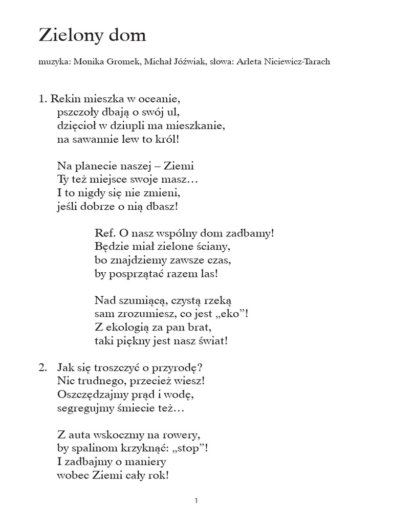 1.1 TEKST Zielony Dom | PDF