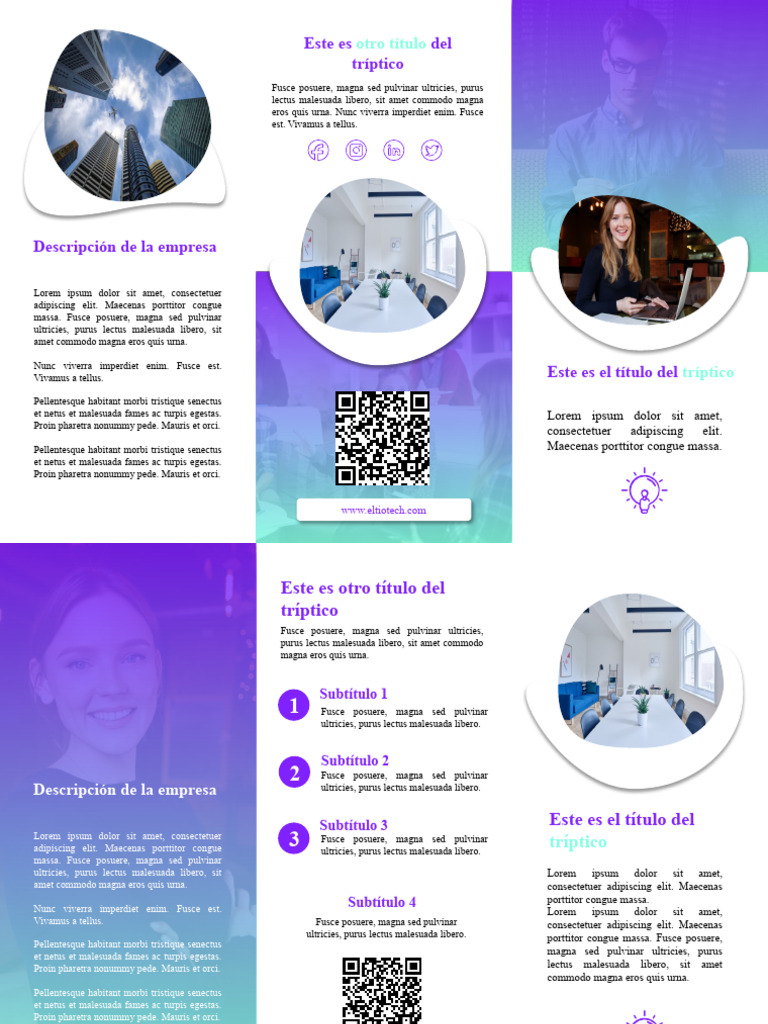 Diseño 1 - Tríptico en PowerPoint | PDF