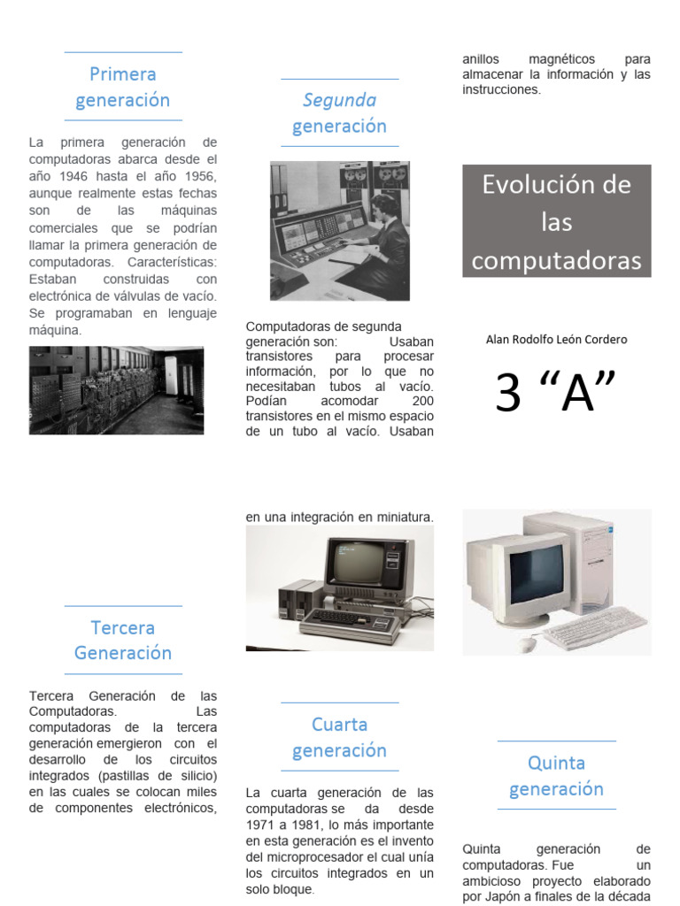 Primera Generación DE COMPUTADORAS | PDF | Electrónica | Ingeniería ...