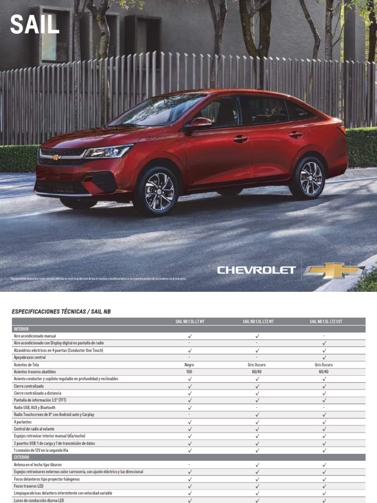 Ficha Tecnica Sail | PDF