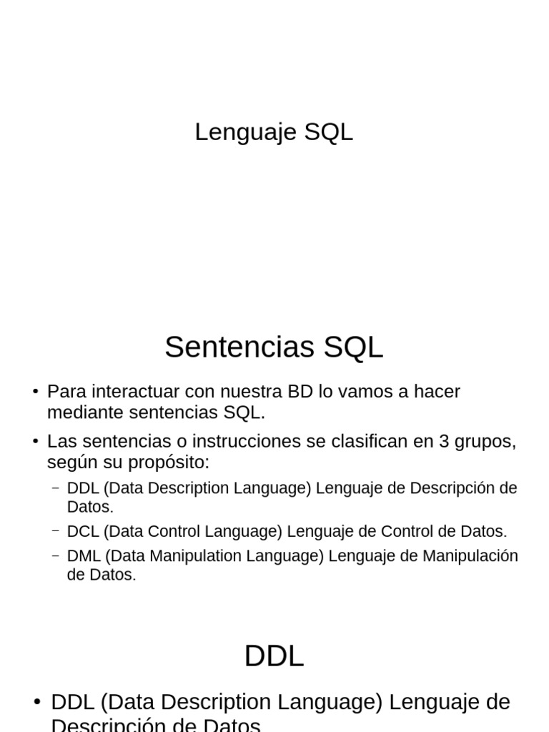 04 - Lenguaje SQL | PDF | SQL | Recuperación de información