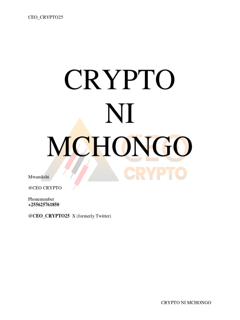 Crypto Ni Mchongo | PDF