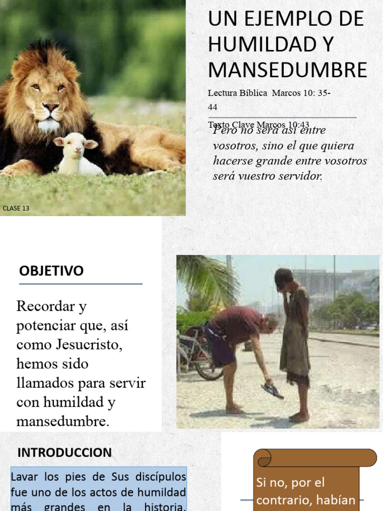 Clase 13 Un Ejemplo de Humildad y Mansedumbre | PDF | Jesús | Dios