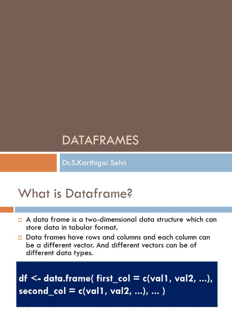 Dataframes | PDF | Linear Algebra | Algebra