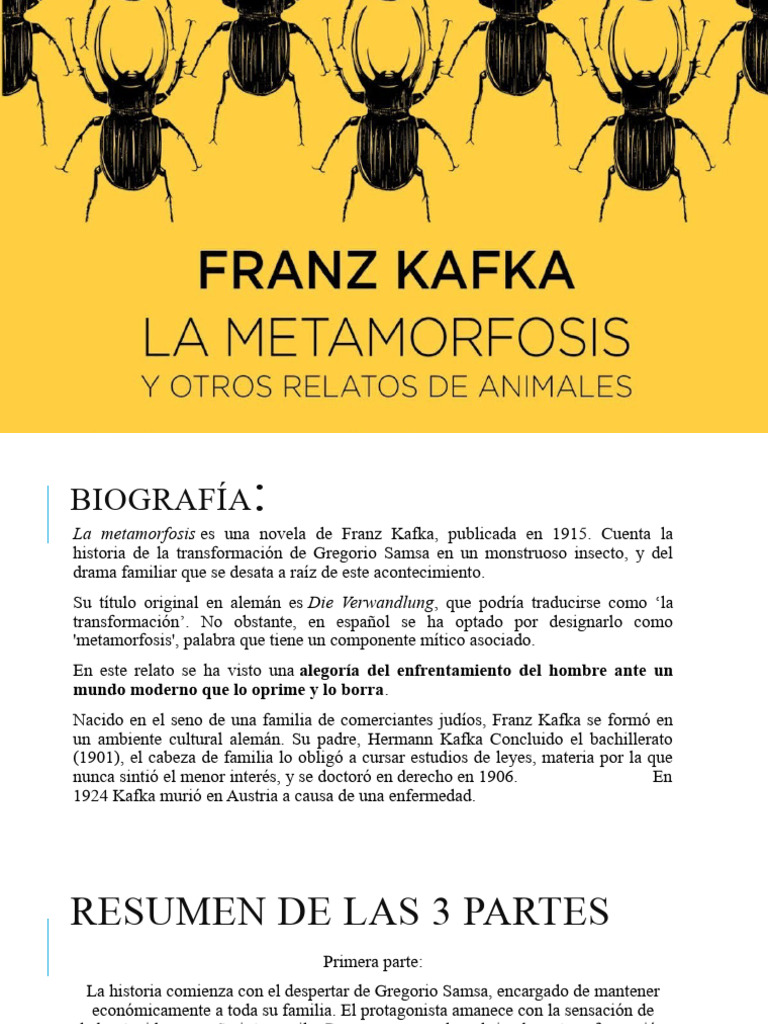 Libro La Metamorfosis de Franz Kafka | PDF | La metamorfosis | Franz Kafka