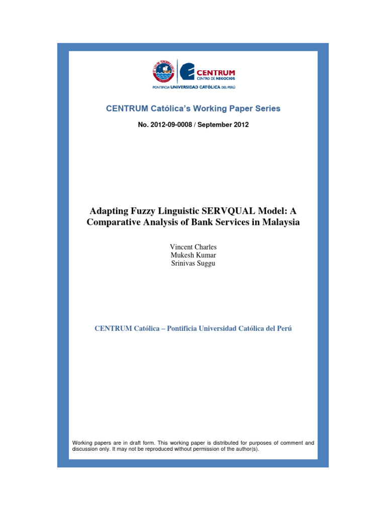 Adapting Fuzzy Linguistic SERVQUAL Model A Comparative Analysis of Bank Services in Malaysia ...