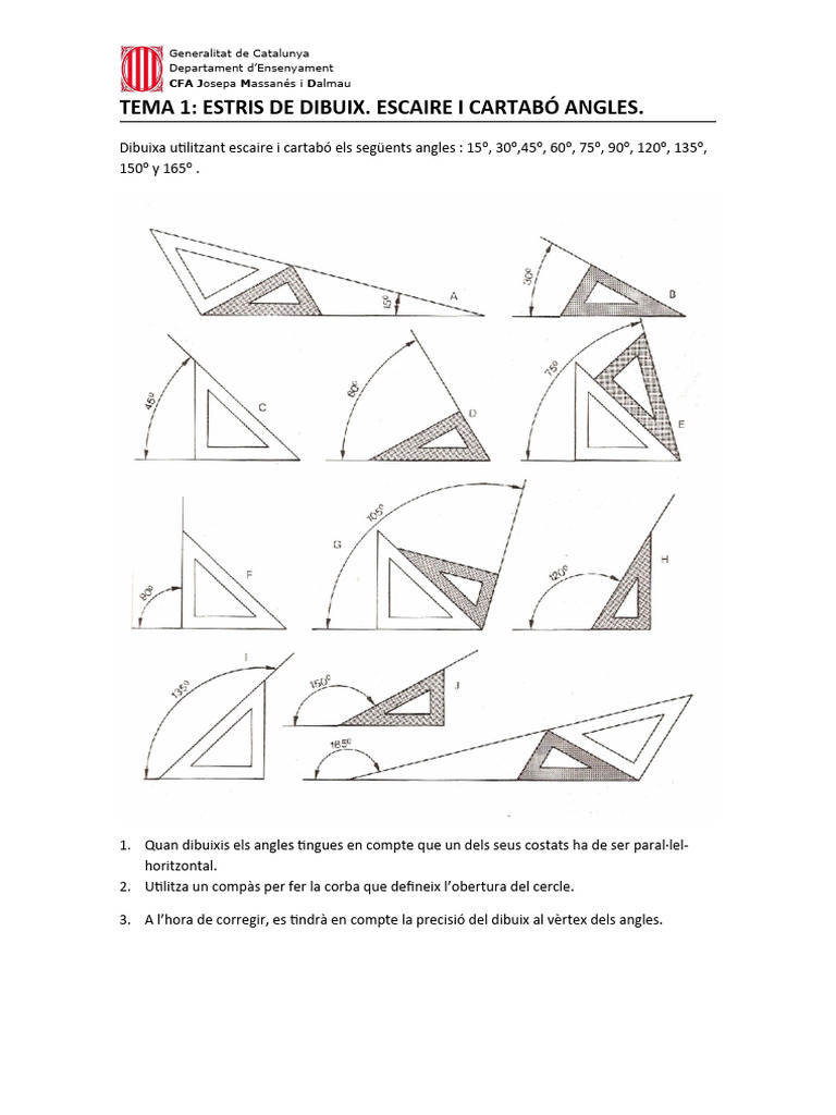 Paral·Leles i Perpendiculars Amb Escaire i Cartabó | PDF