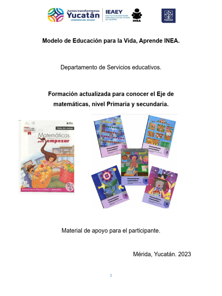 Formación Avanzada - Eje de Matemáticas-1 | PDF