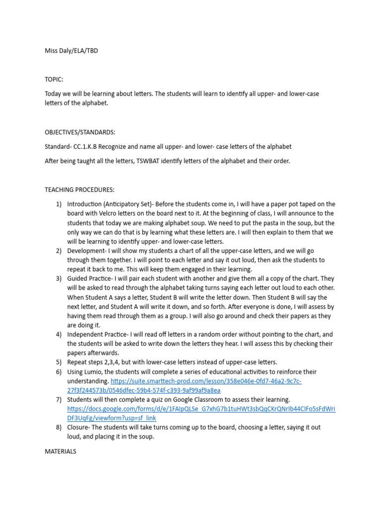 Edtech Lesson Plan | PDF | Cognitive Science | Teaching