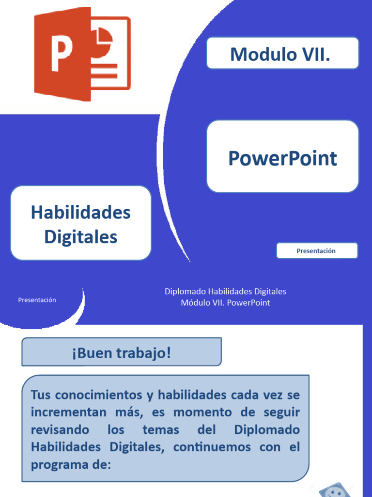 Modulo VII. Presentacion | PDF | Microsoft PowerPoint | Informática