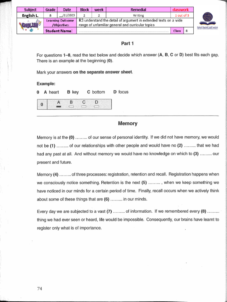 Block 2 Week 4 Classwork | PDF
