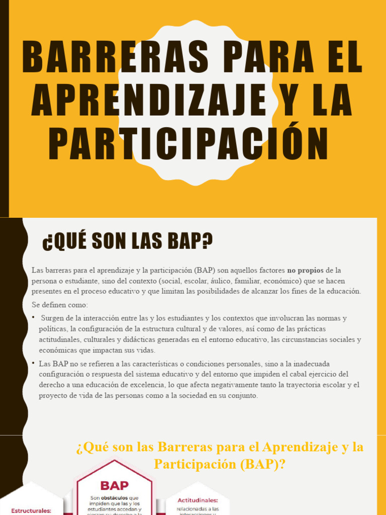 Barreras para El Aprendizaje y La Participación | PDF | Inclusión (Educación) | Aprendizaje