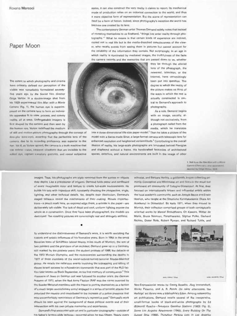 Roxana Marcoci Paper Moon | PDF