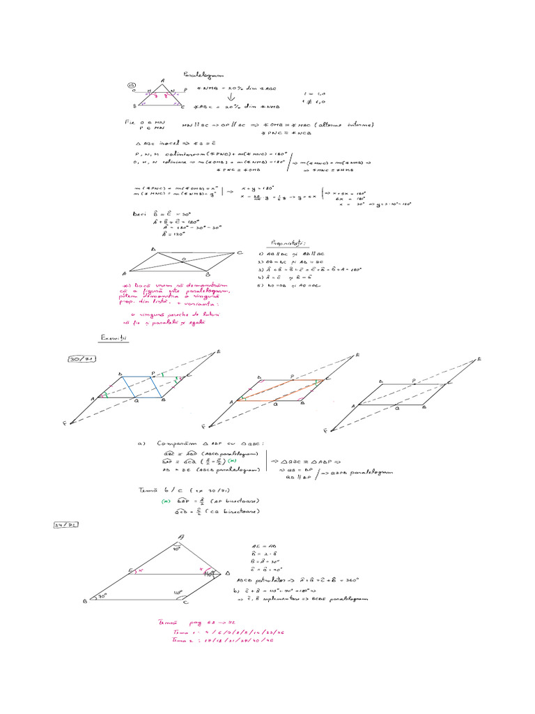 Paralelogram - Exercitii | PDF