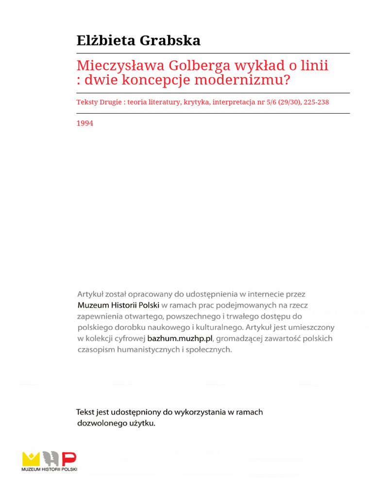 Goldberg Linia Grabska | PDF