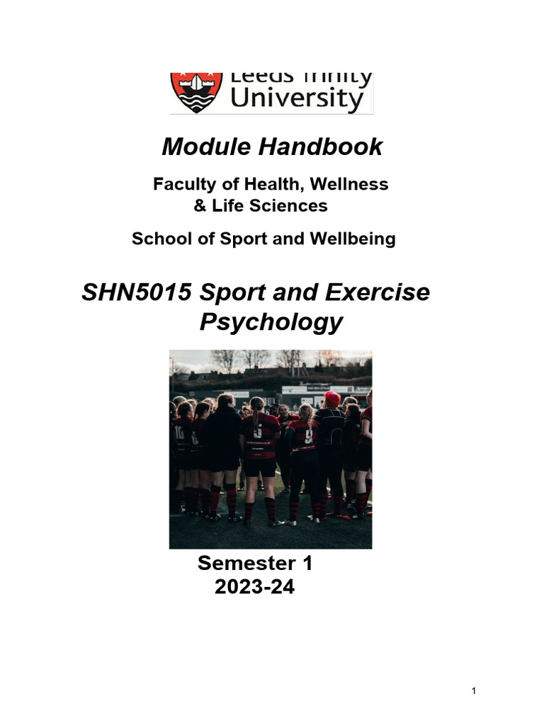Sport & Exercise Psychology Guide | PDF | Career & Growth